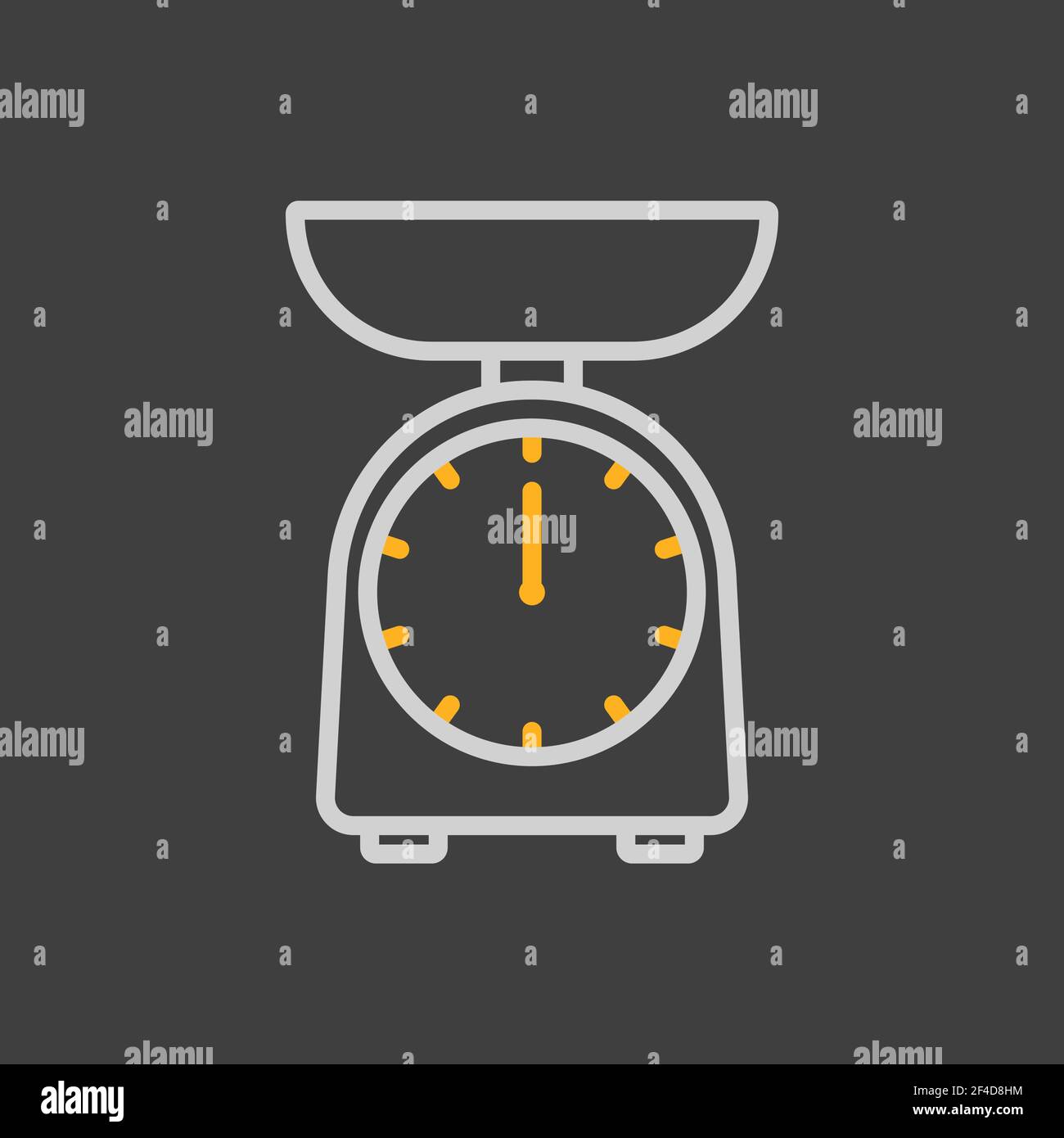 Scales vector icon. Kitchen appliance. Graph symbol for cooking web ...