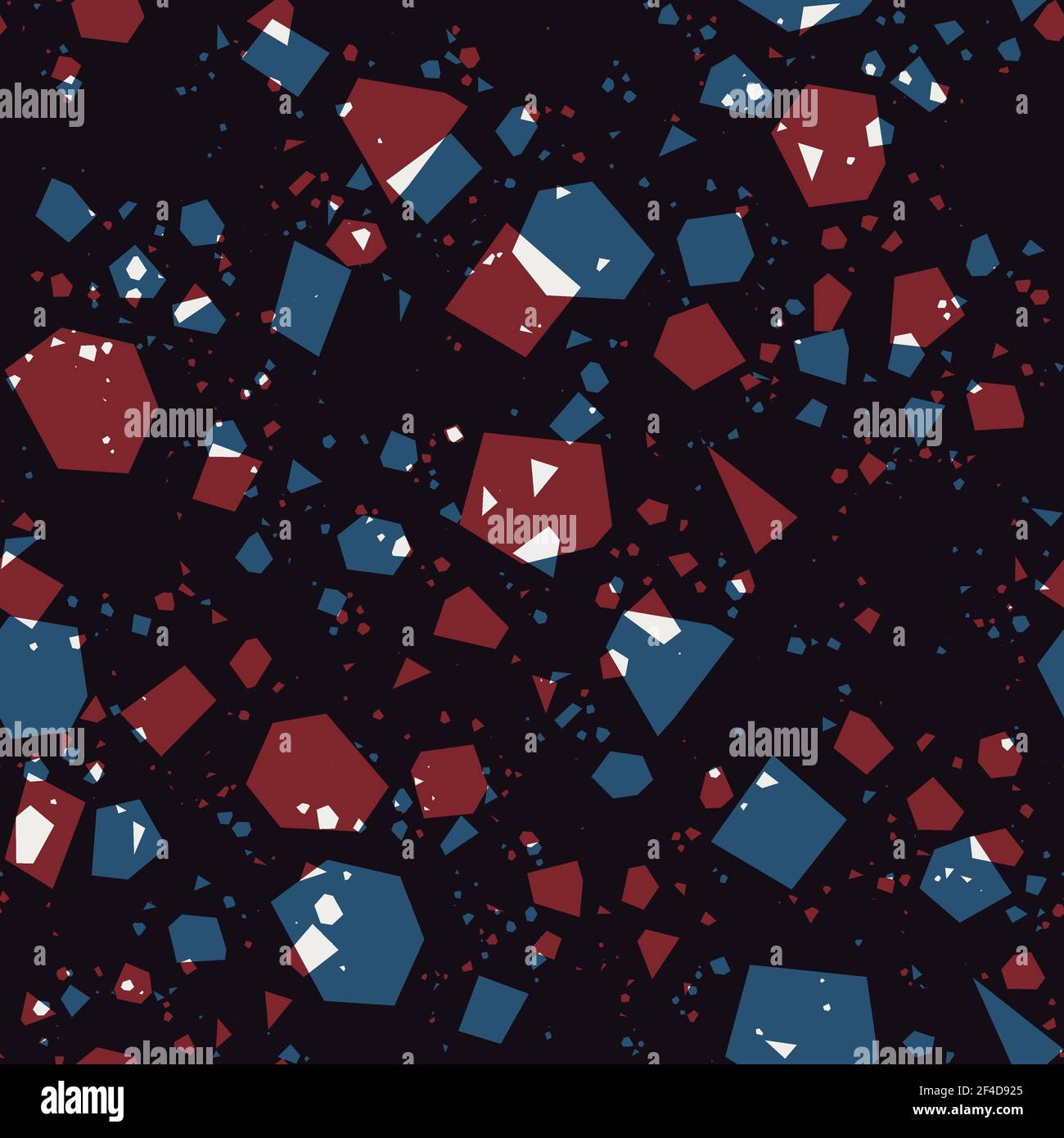 Seamless geo pattern in red blue black white Stock Photo - Alamy