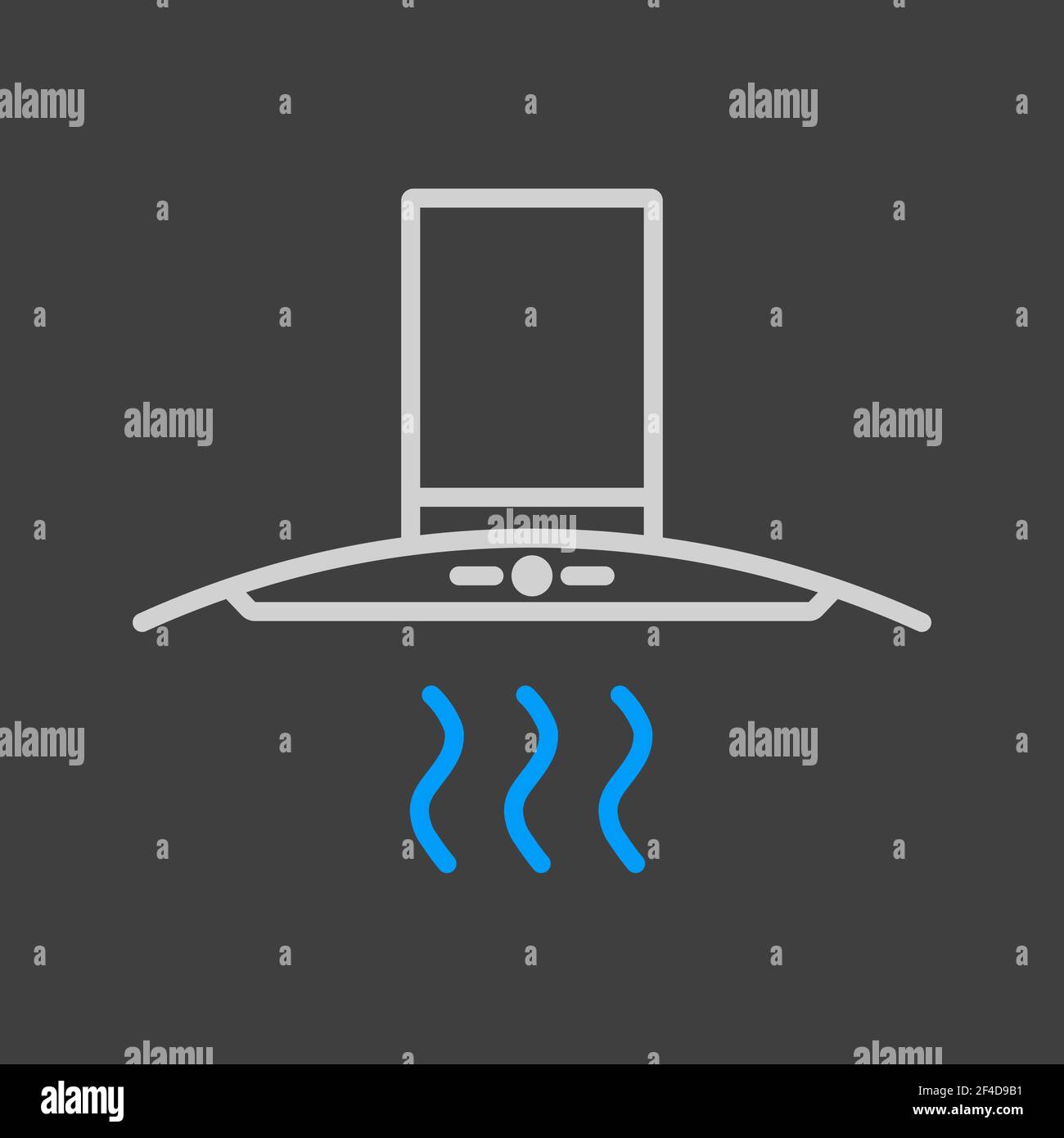 Kitchen hood vector icon. Electric kitchen appliance. Graph symbol for ...