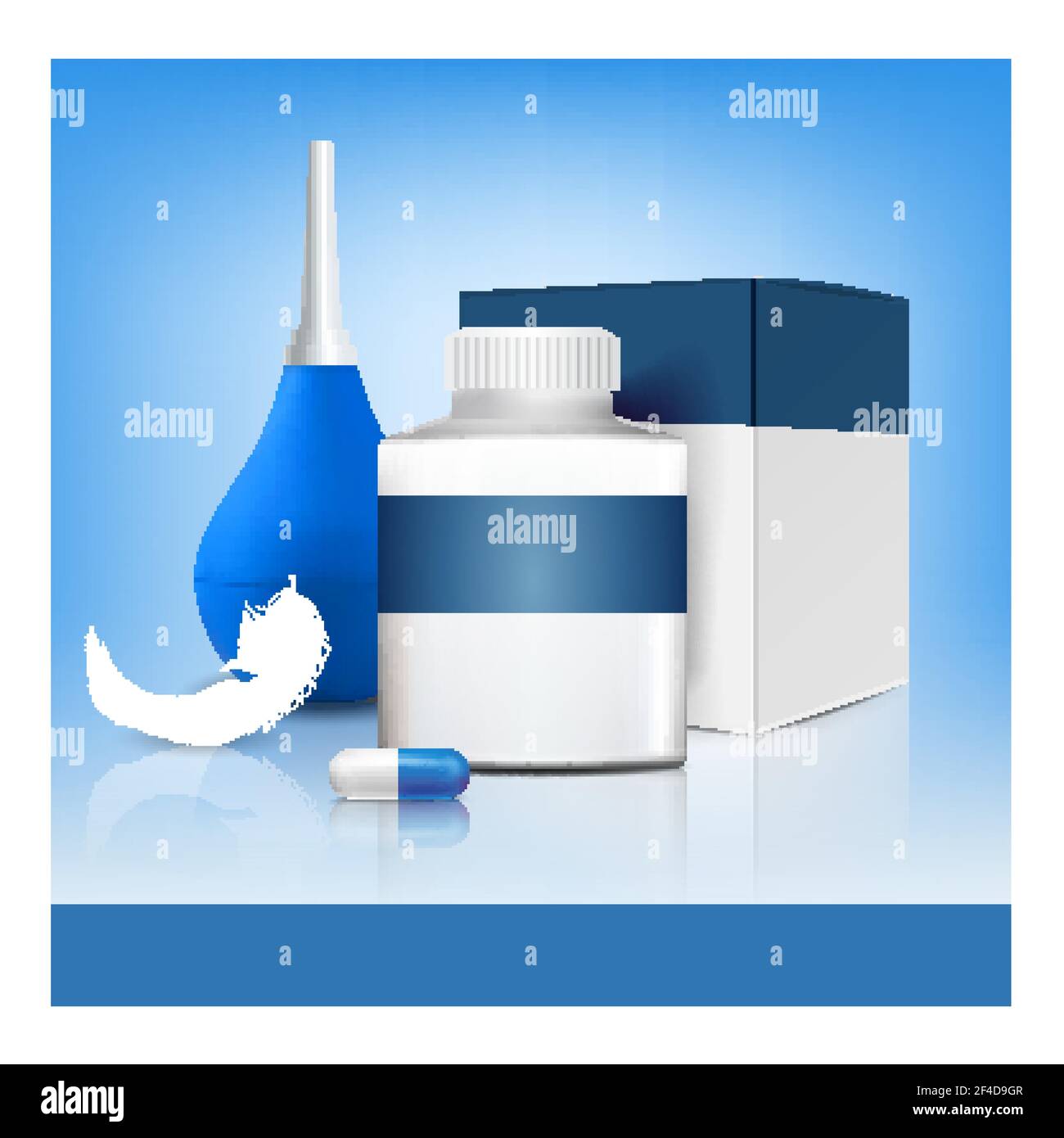 Hemorrhoids Pills And Tool Advertising Poster Vector Stock Vector Image ...