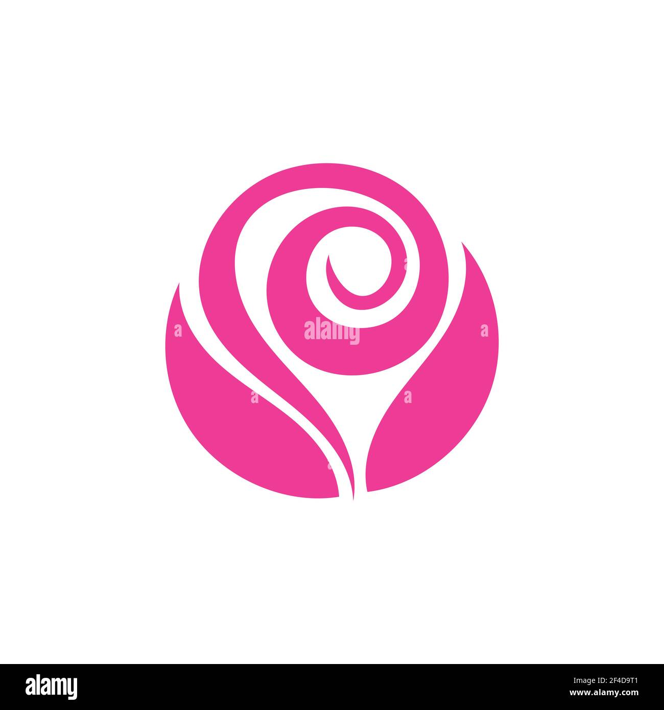 Beautiful Contour Logo with Rose Flower for Boutique or Beauty Salon or ...