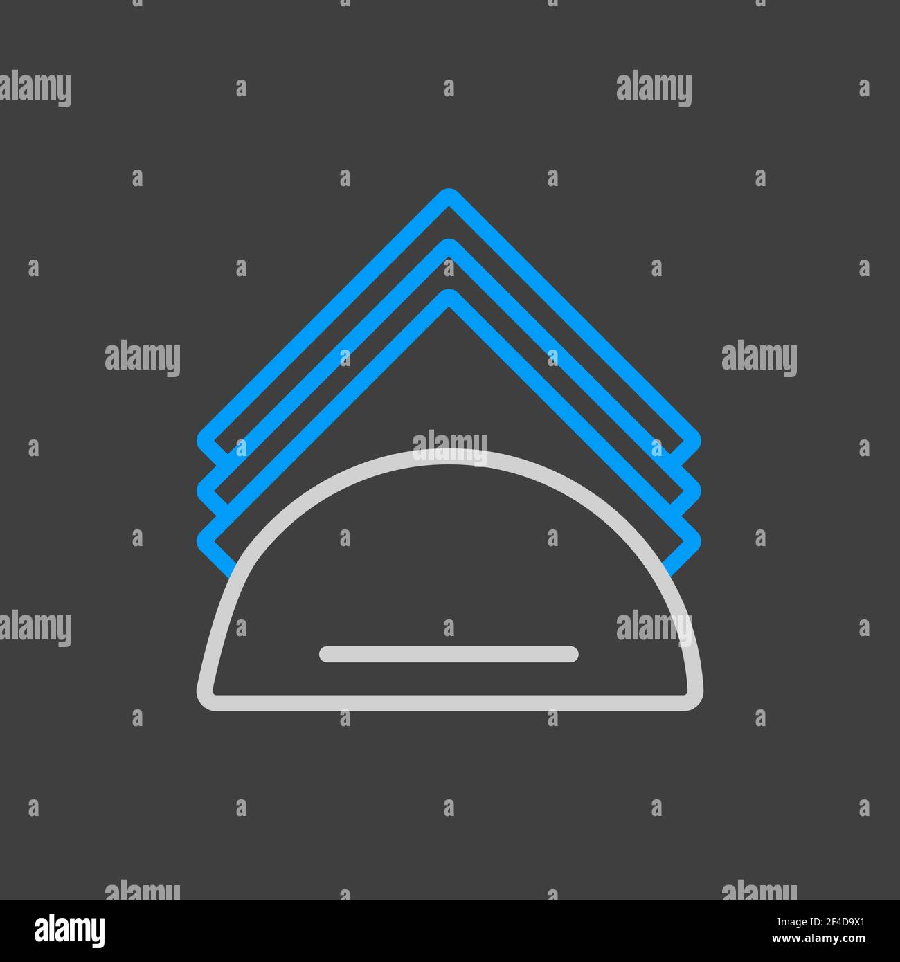 Napkins and napkin holder vector icon. Kitchen appliance. Graph symbol ...