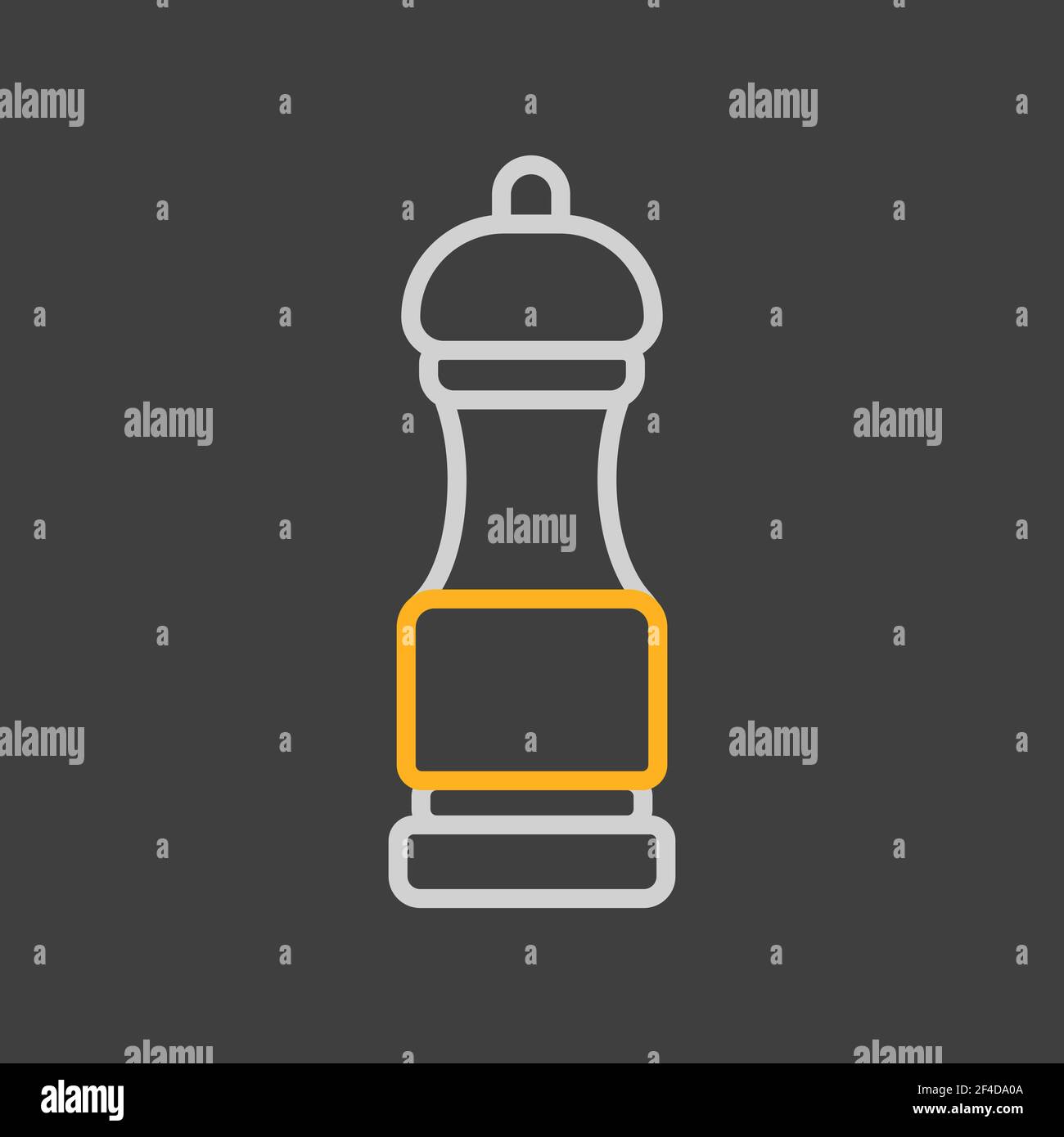 Pepper mill spice grinder vector icon. Kitchen appliance. Graph symbol ...