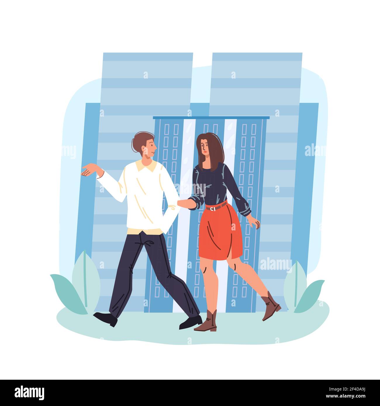 Flat cartoon characters couple,love and friendship vector illustration ...