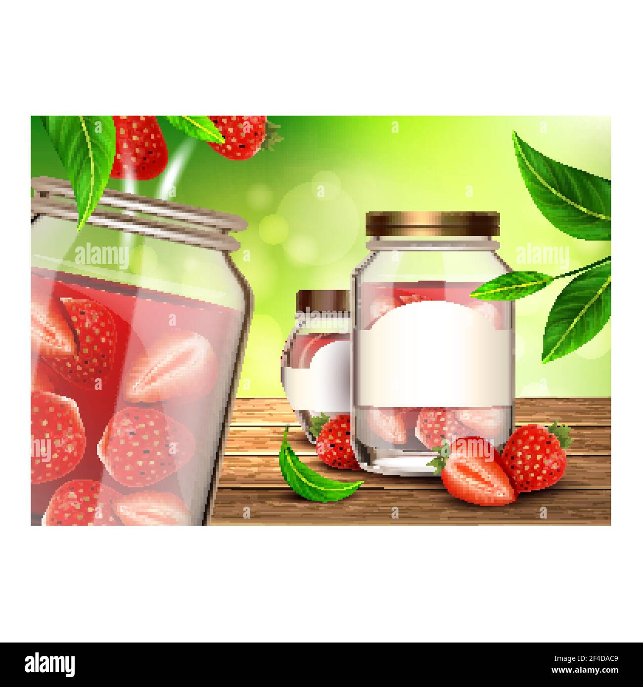 Berry Jam Food Creative Promotional Banner Vector Stock Vector Image ...