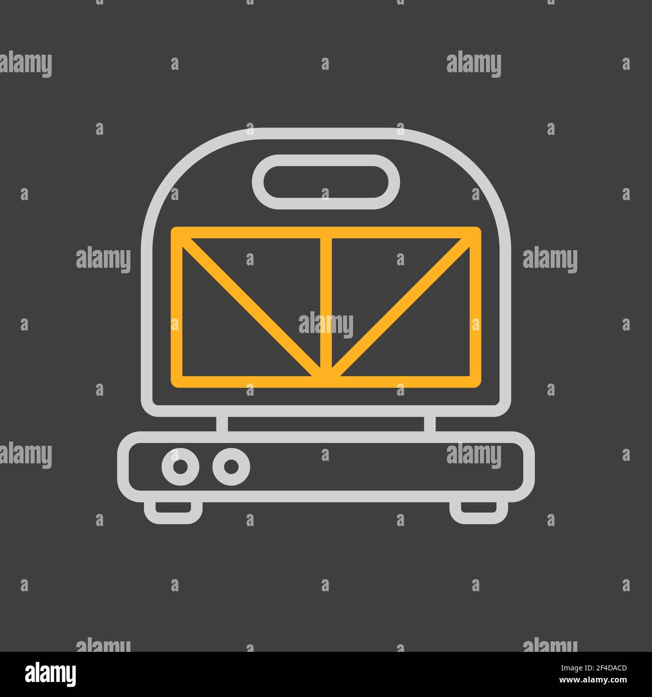 Kitchen sandwich maker vector icon. Electric kitchen appliance. Graph ...