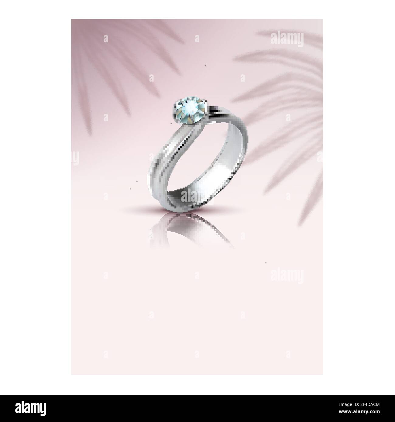 Ring Jewelry Accessory Promotional Banner Vector Illustration Stock ...