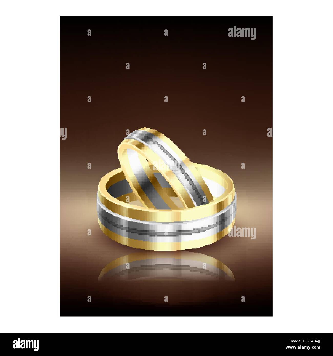 Wedding Rings Creative Promotional Banner Vector Illustration Stock ...