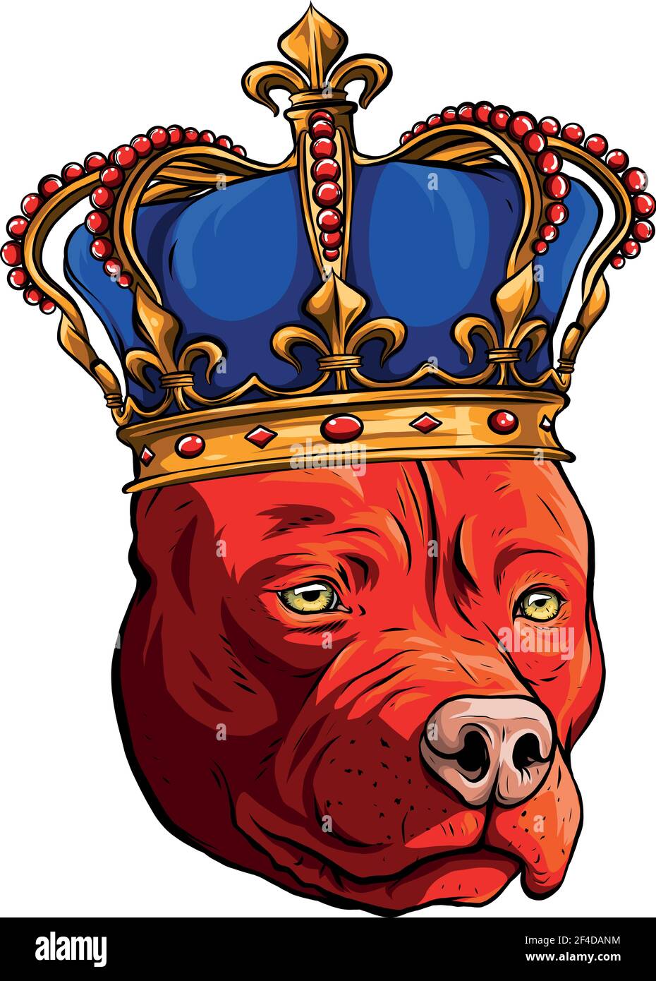 vector Dog illustration king in white background Stock Vector Image ...