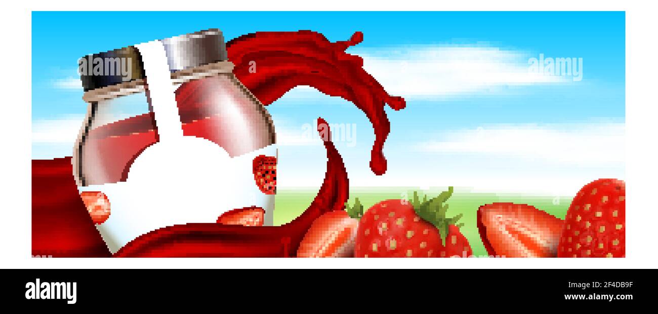 Jam Delicious Product Promotional Poster Vector Illustration Stock ...