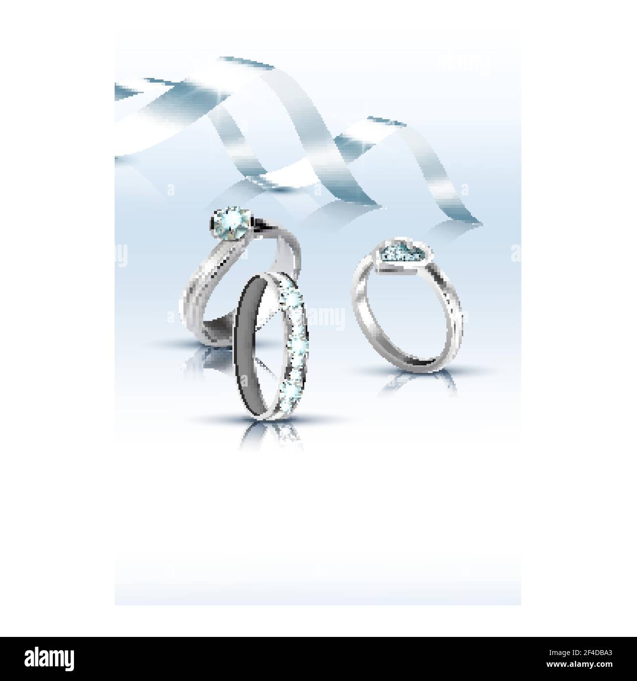 Rings Store Creative Promotional Poster Vector Illustration Stock ...