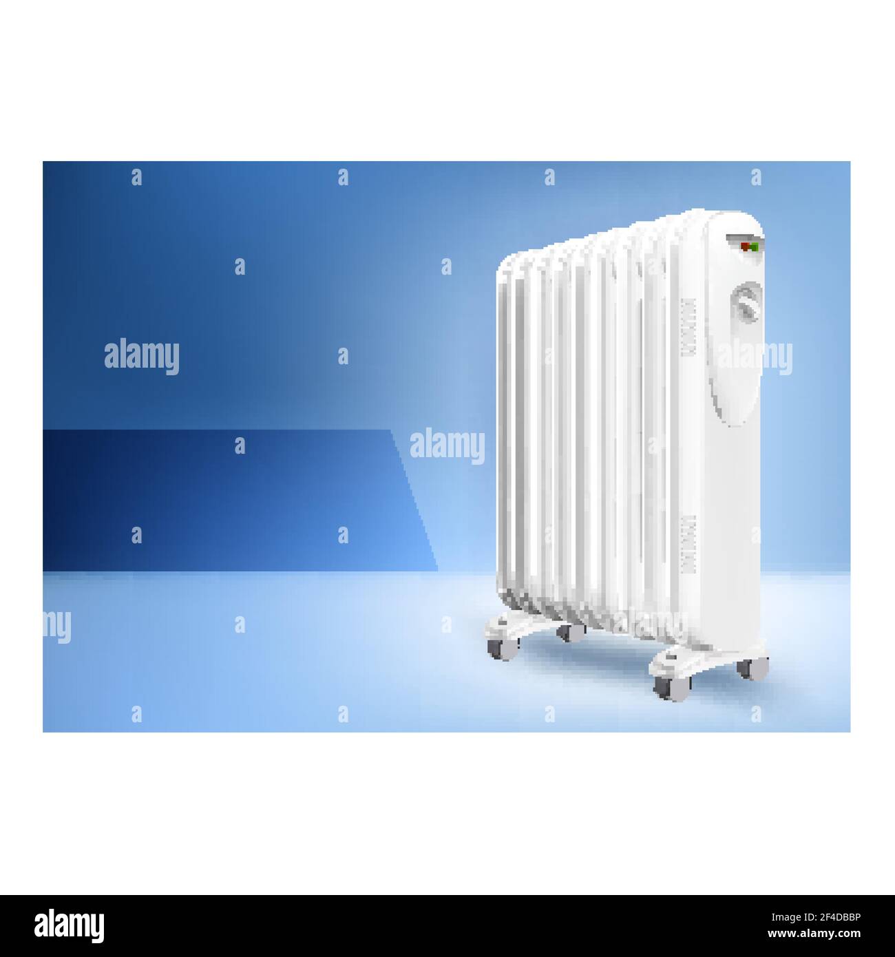 Heater Oil Filled Appliance Promo Banner Vector Stock Vector Image ...