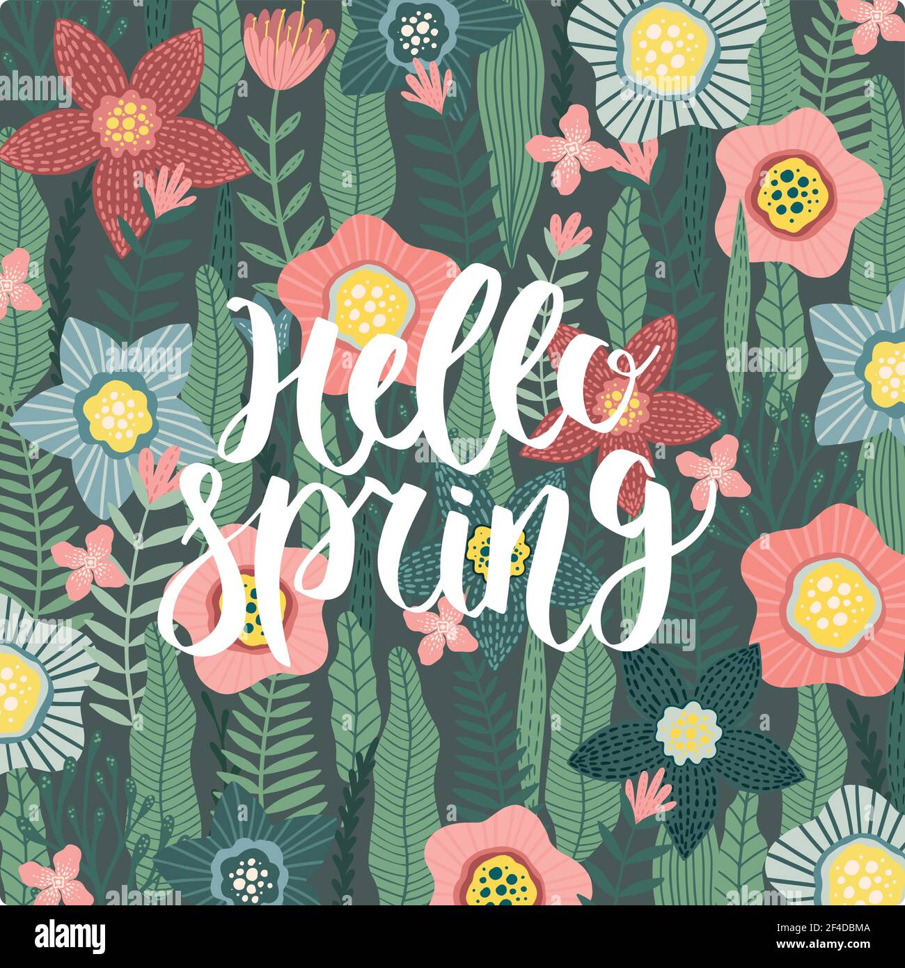 Vector abstract spring background with copy space for text. Templates ...