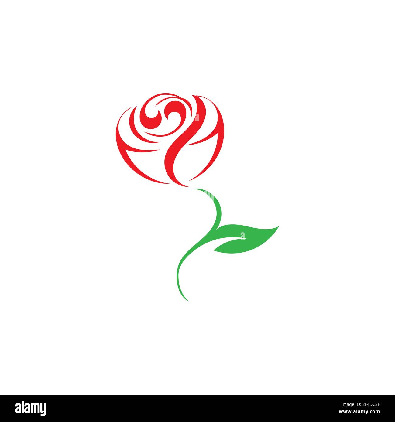 Beautiful Contour Logo with Rose Flower for Boutique or Beauty Salon or Flowers Company Rose ...