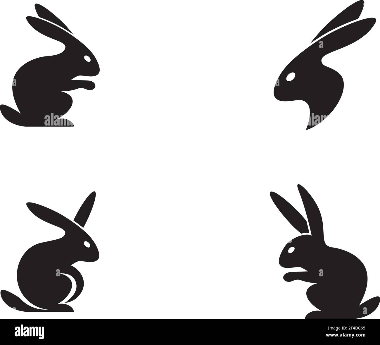 Rabbit Logo template vector icon illustration design Stock Vector Image ...