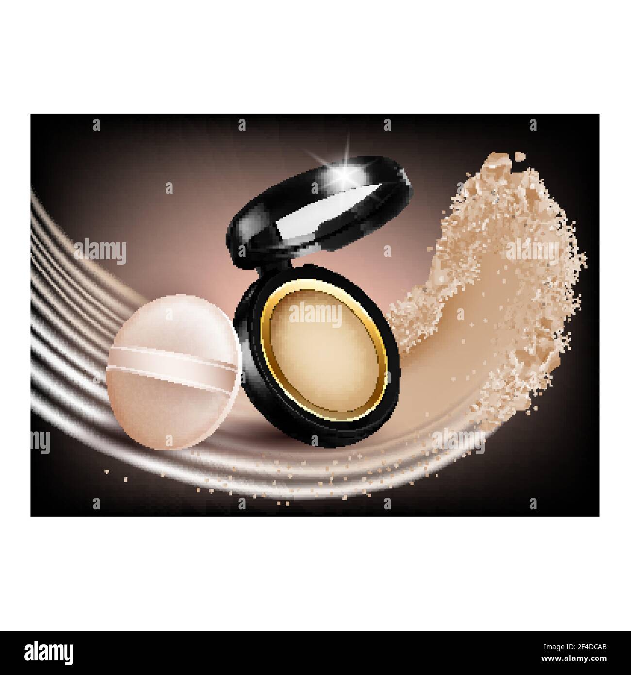 Foundation powder compact Stock Vector Images - Alamy
