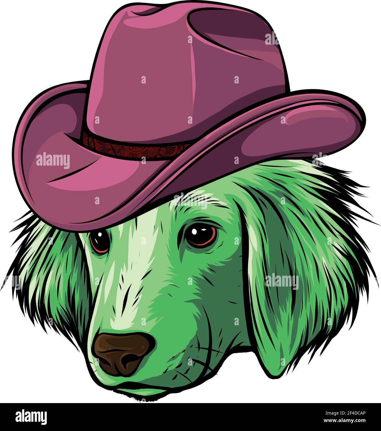 gangster dog with fedora hat vector illustration Stock Vector Image ...