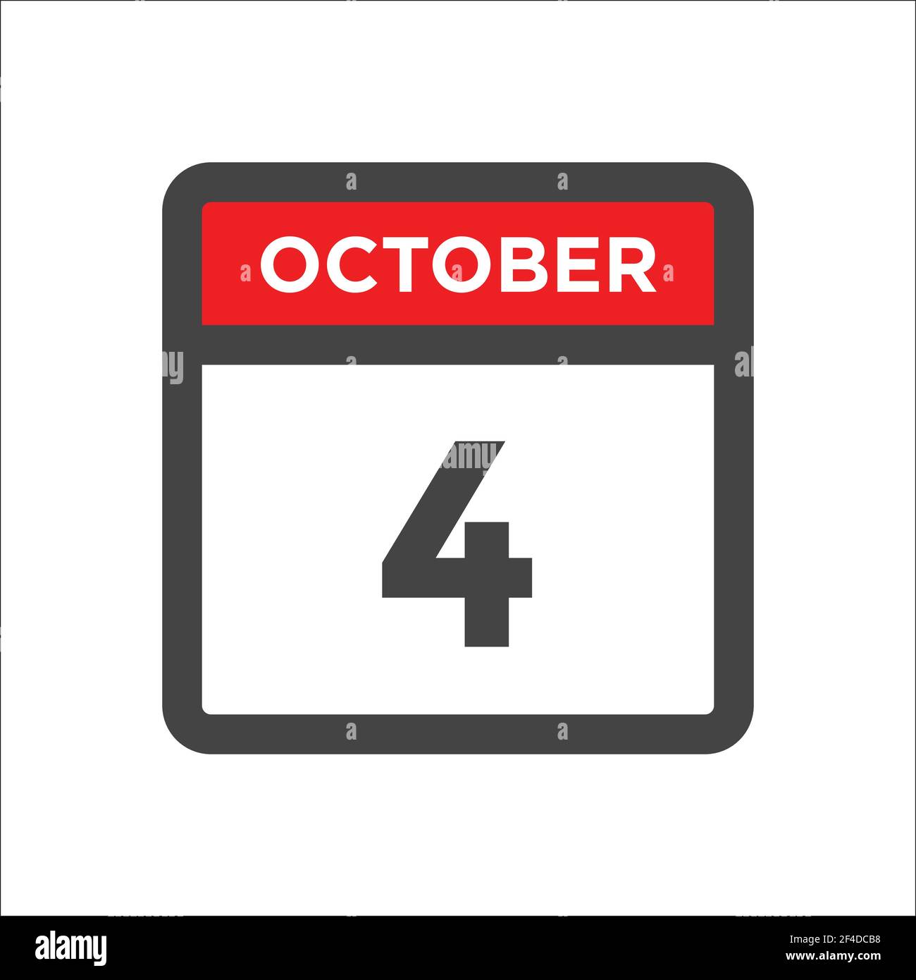 October 4 calendar icon - day of month Stock Vector Image & Art - Alamy