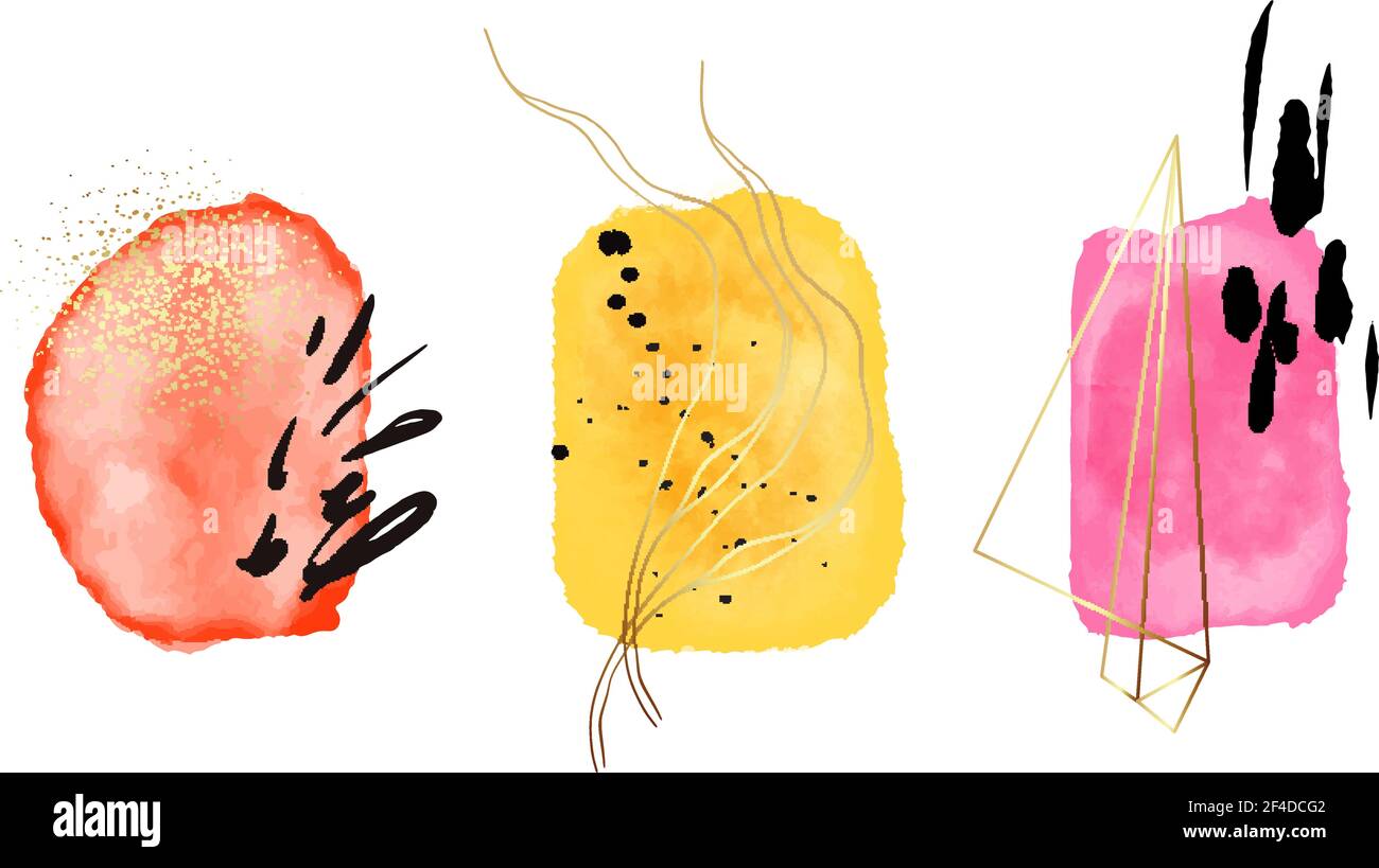 Minimal pink orange red blobs, contemporary header, flyer, poster, logo ...