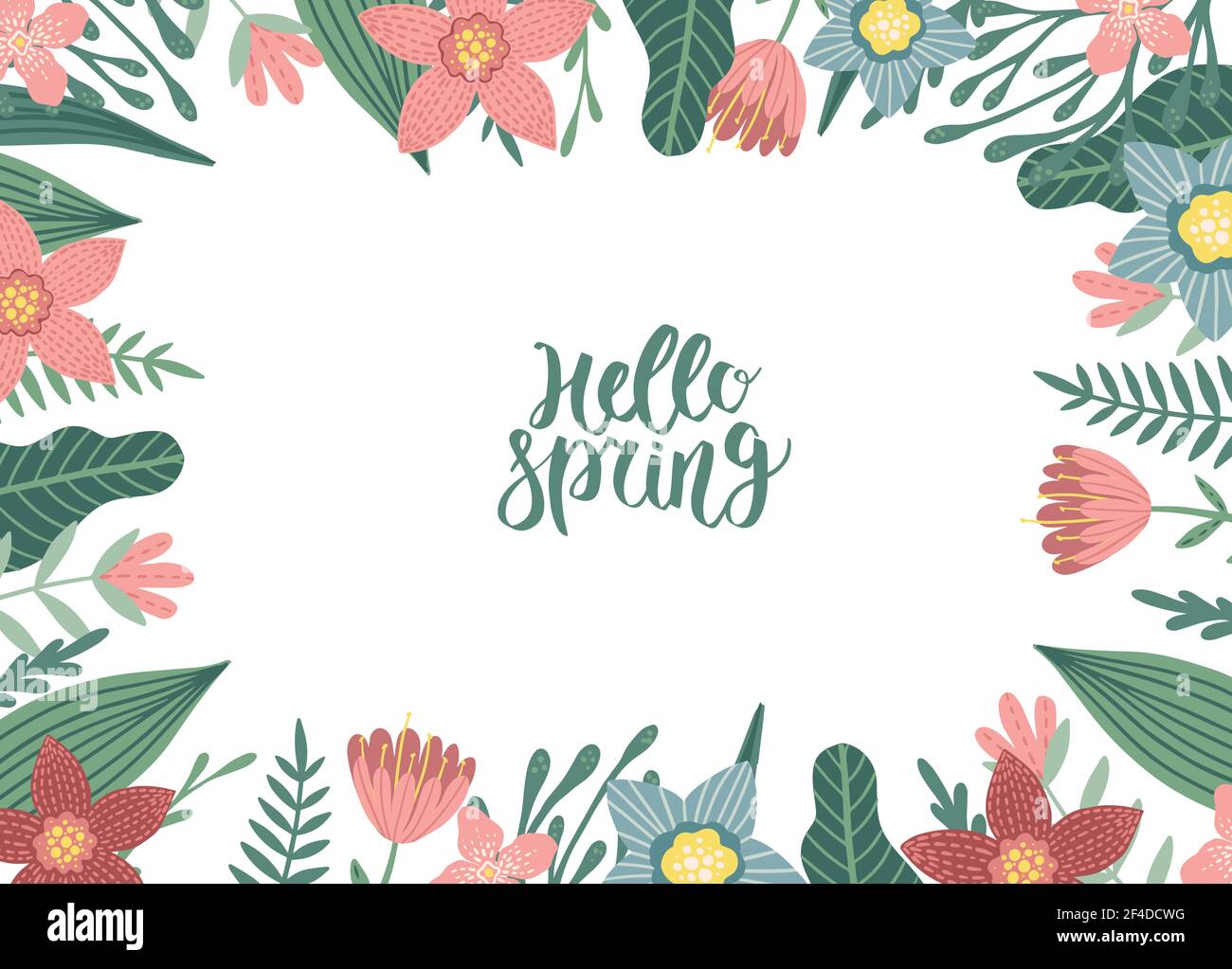 Vector abstract spring background with copy space for text. Templates ...