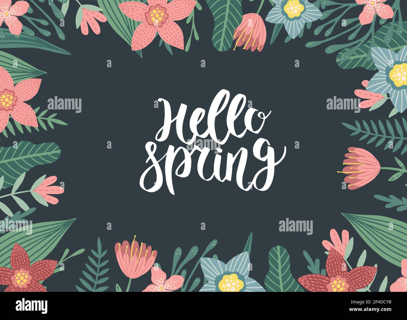 Vector abstract spring background with copy space for text. Templates ...