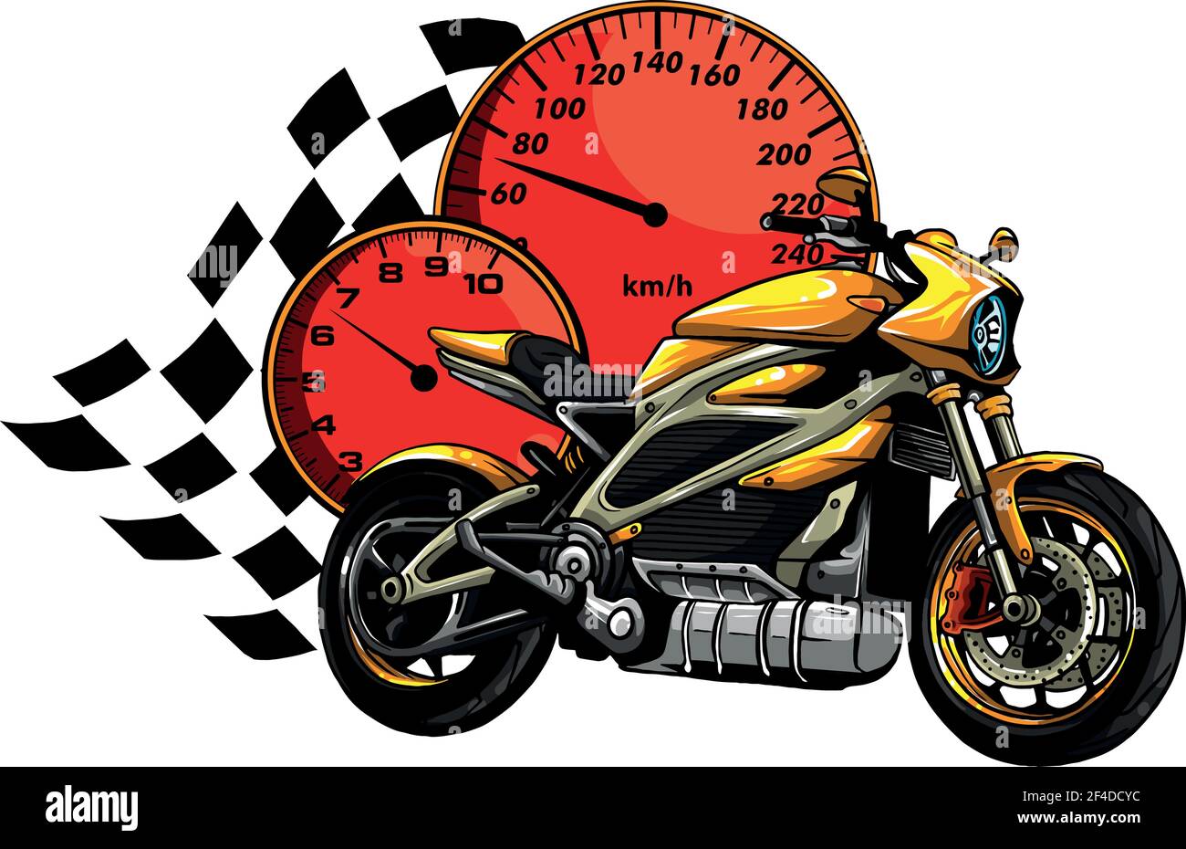a Motorcycle racer sport vector illustration design Stock Vector Image ...