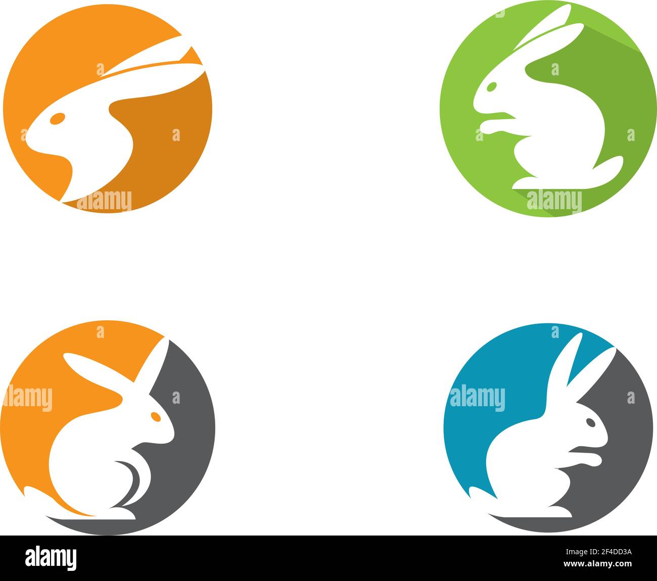 Rabbit Logo template vector icon illustration design Stock Vector Image ...