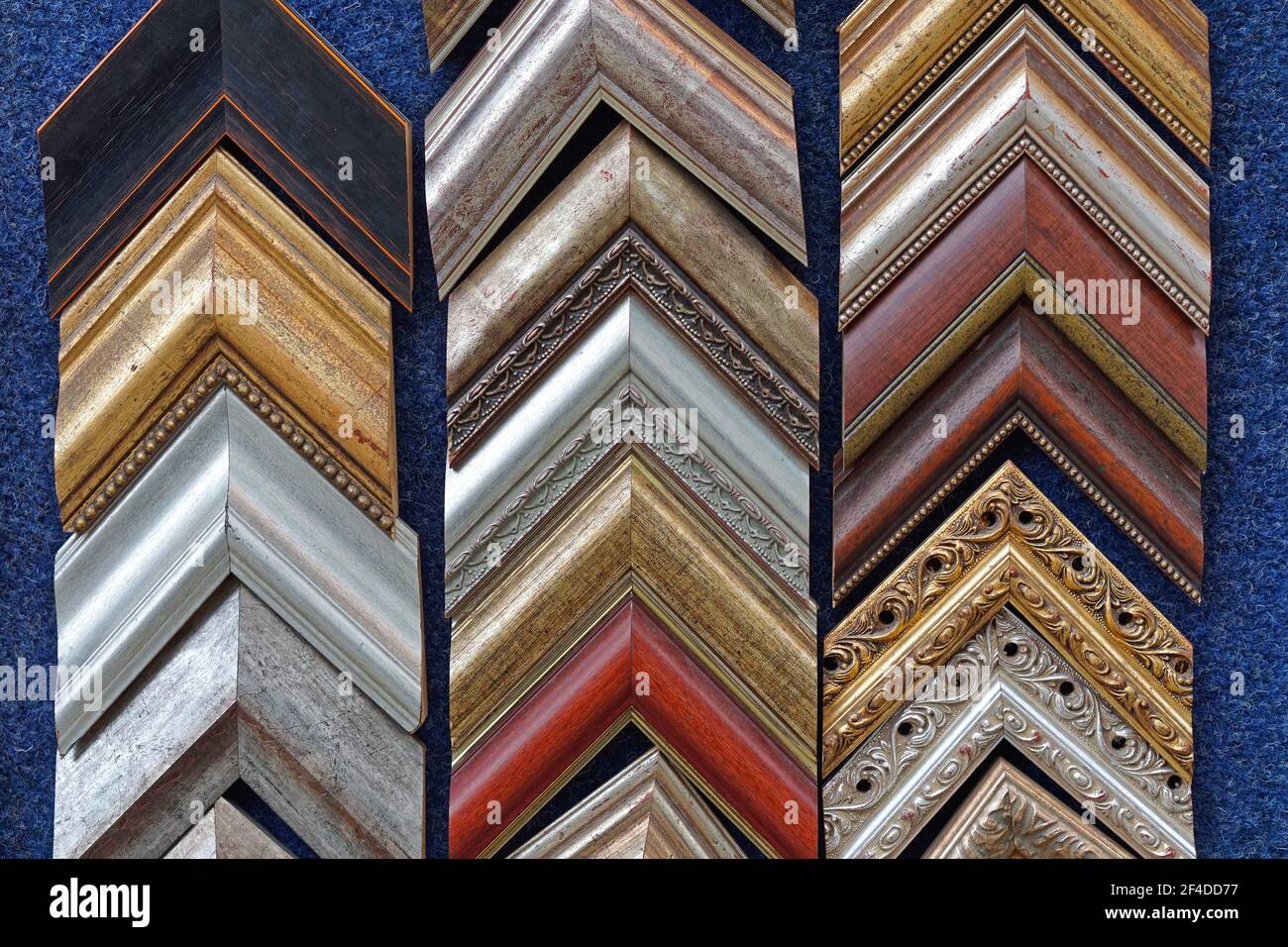 Color selection of picture frames corner samples Stock Photo - Alamy