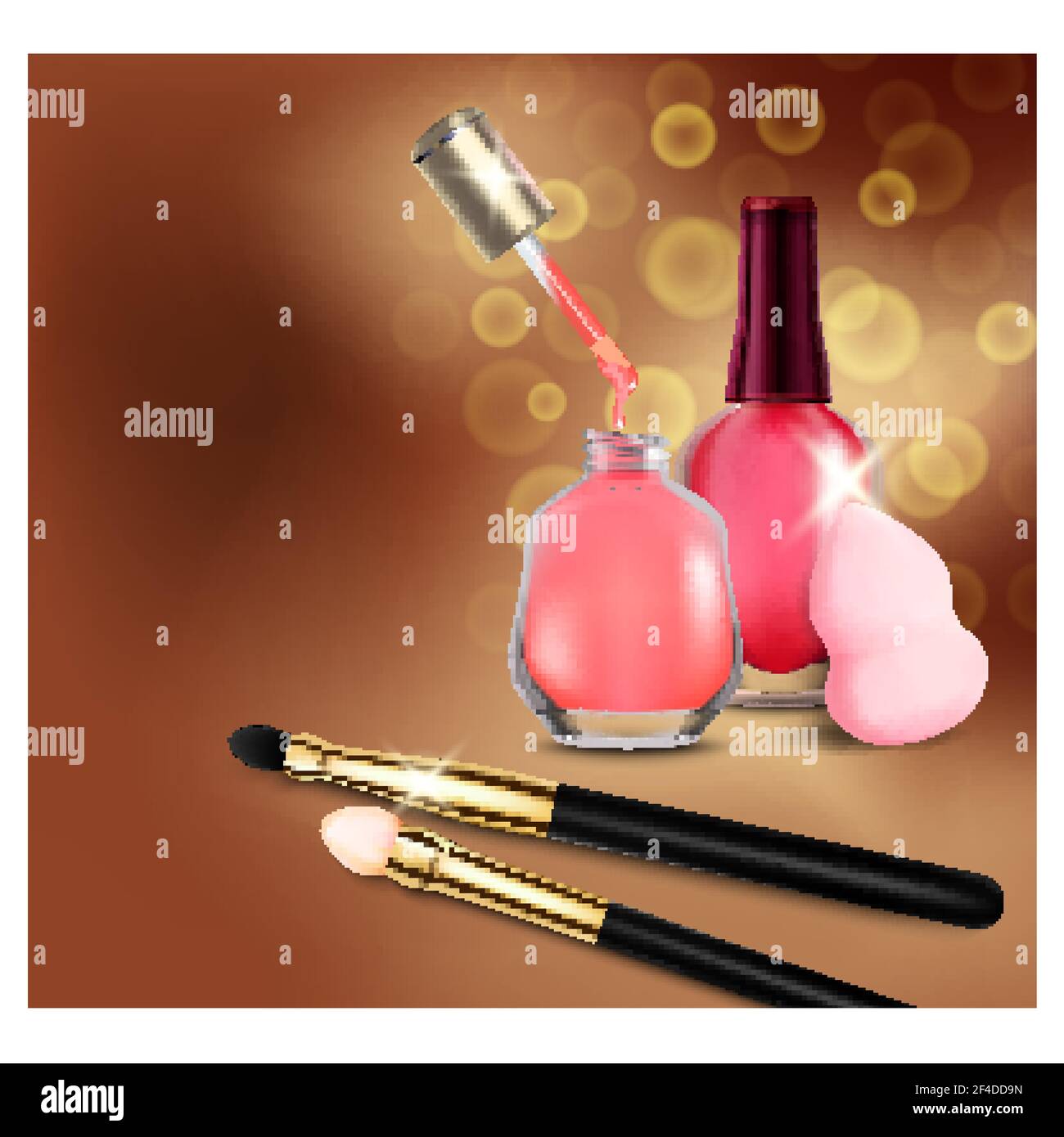 Beauty Salon For Stylish Makeup Banner Vector Stock Vector Image & Art ...