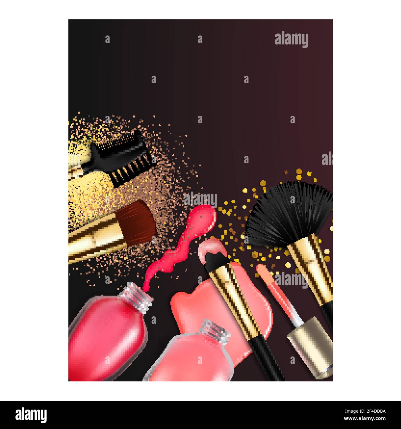 Beauty Salon Nail Art And Makeup Banner Vector Stock Vector Image & Art ...