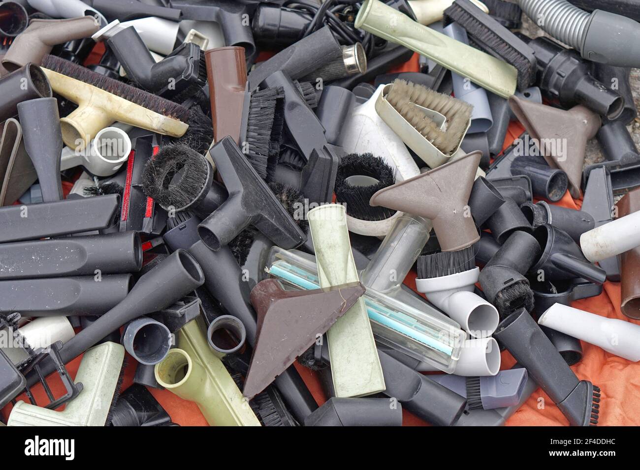 Various vacuum cleaner attachments brushes parts Stock Photo - Alamy