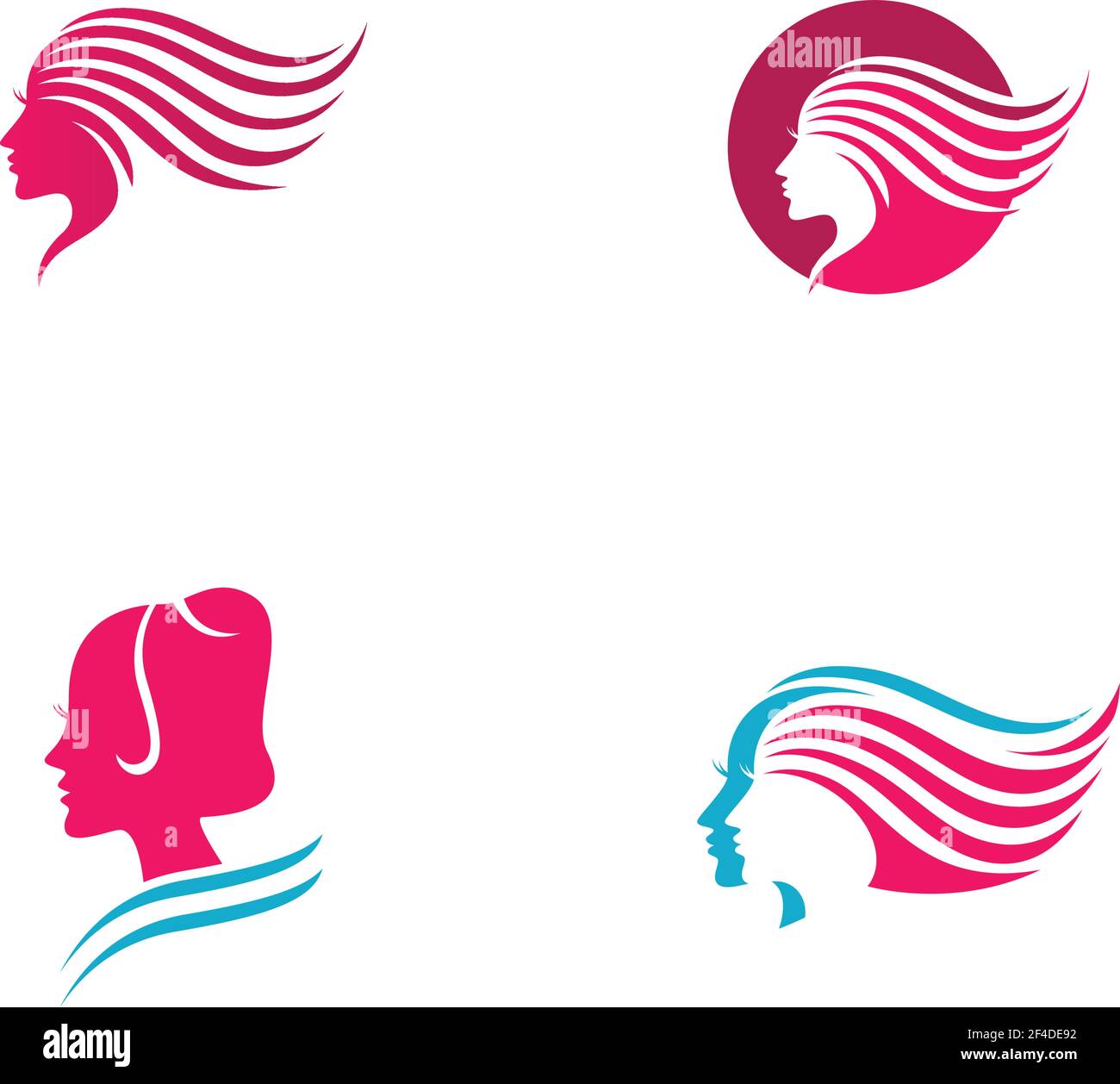 Hair logo template vector icon illustration design Stock Vector Image ...