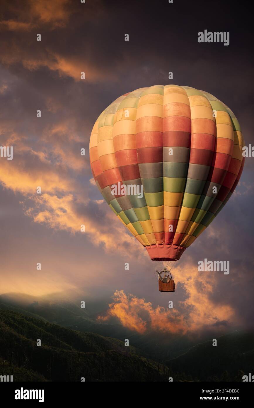 Out of the storm hot air balloon hi-res stock photography and images ...
