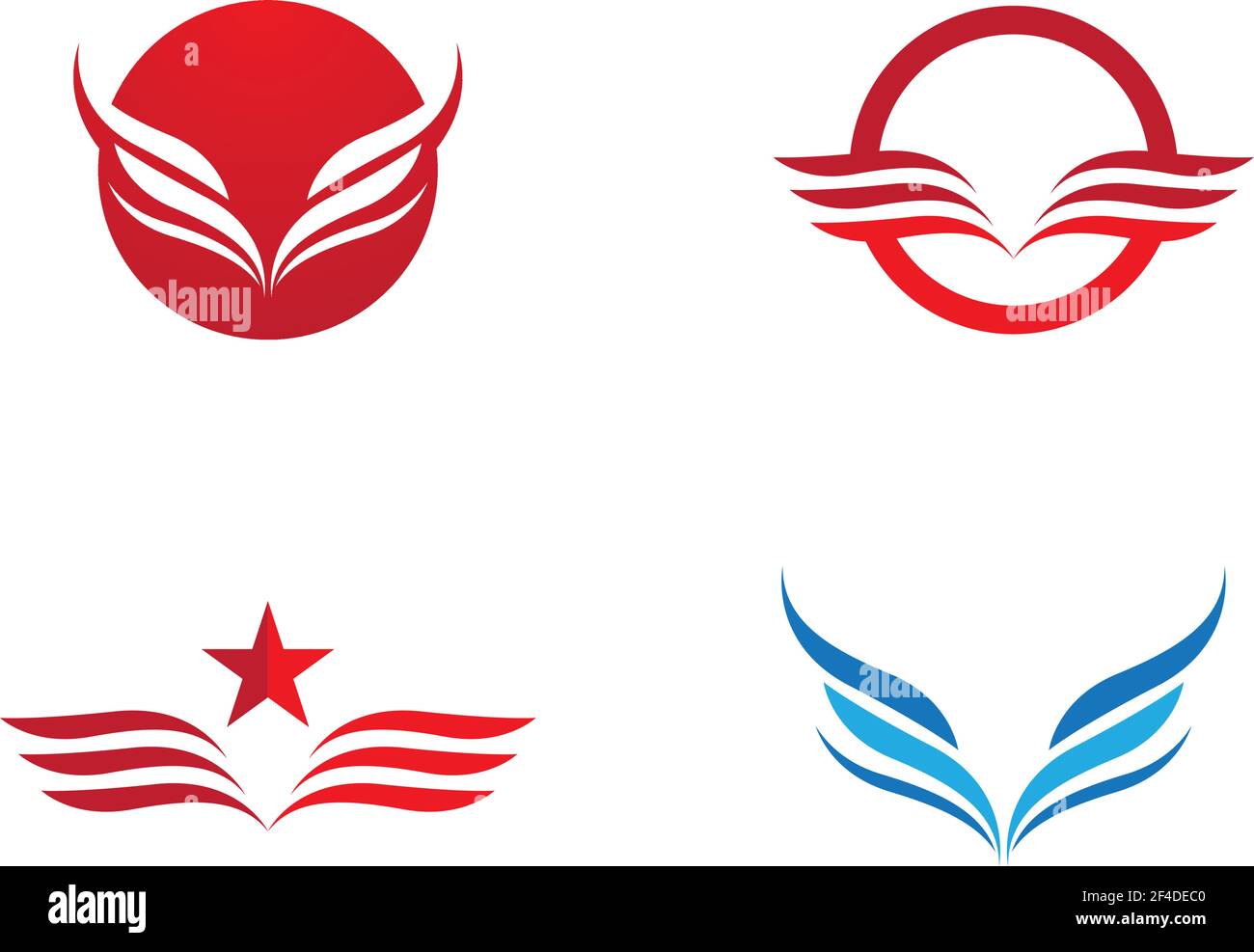 Wing logo template symbol icon illustration design Stock Vector Image ...