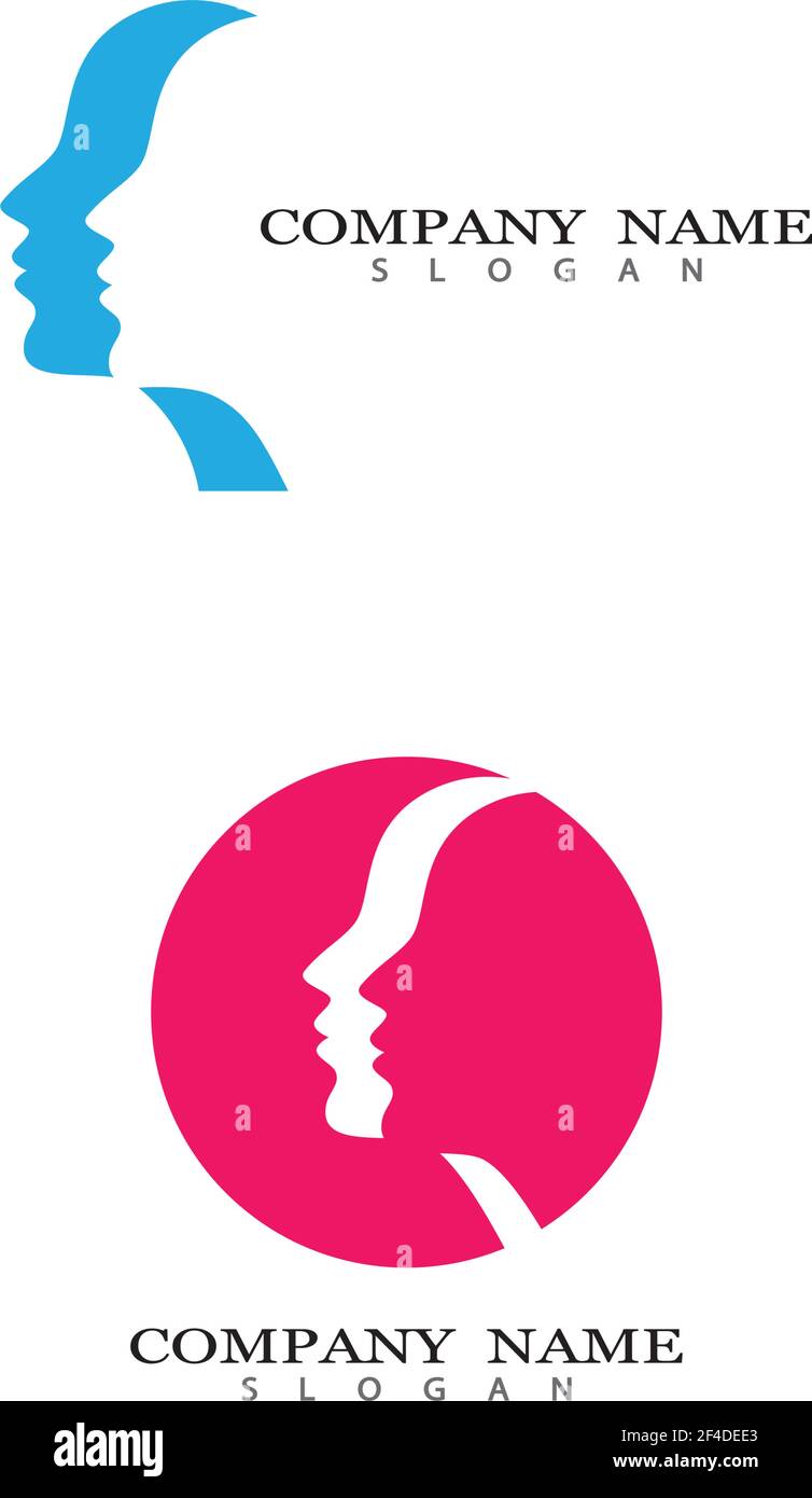Face logo template vector icon illustration design Stock Vector Image ...