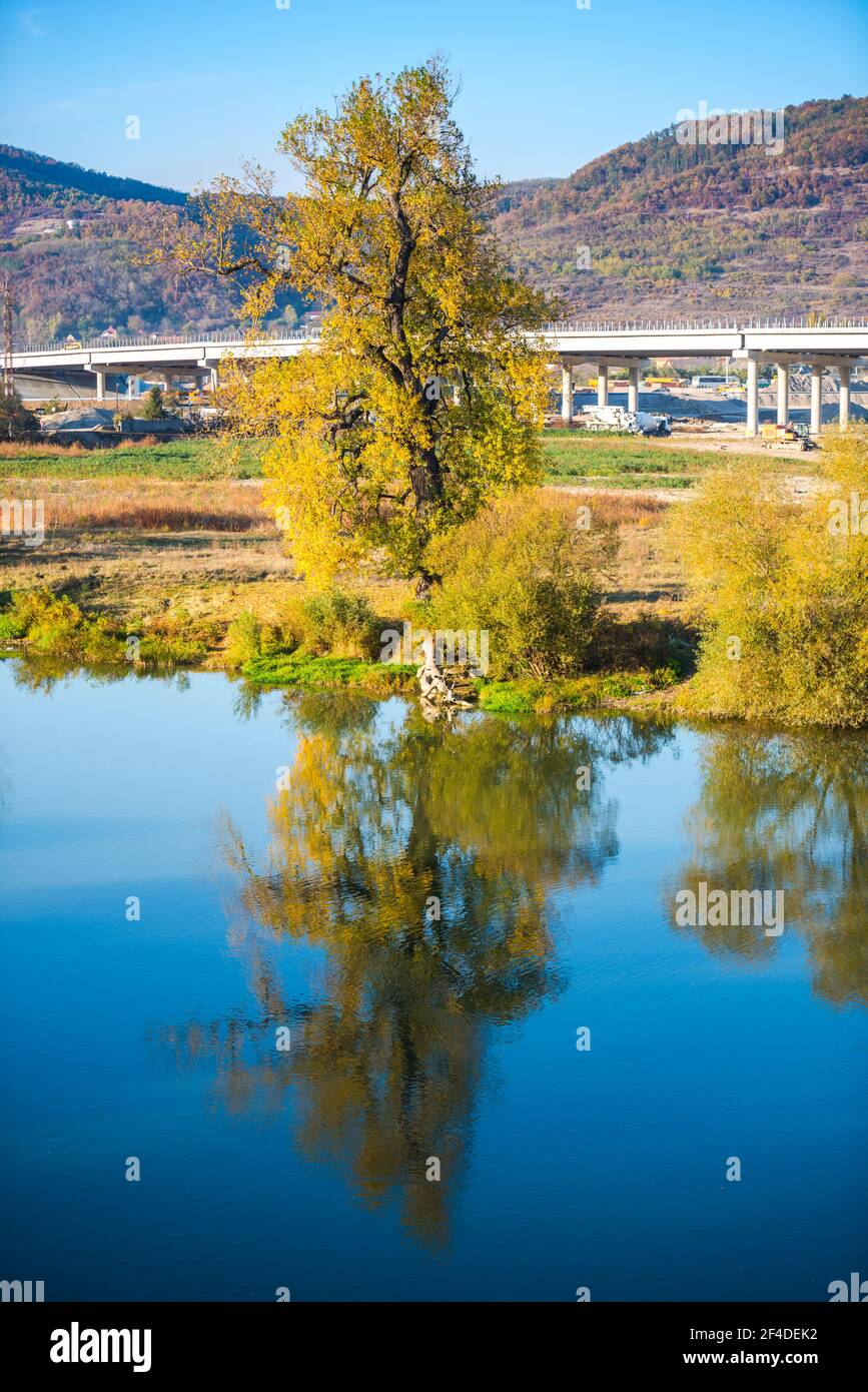 Landscape by the river Stock Photo - Alamy