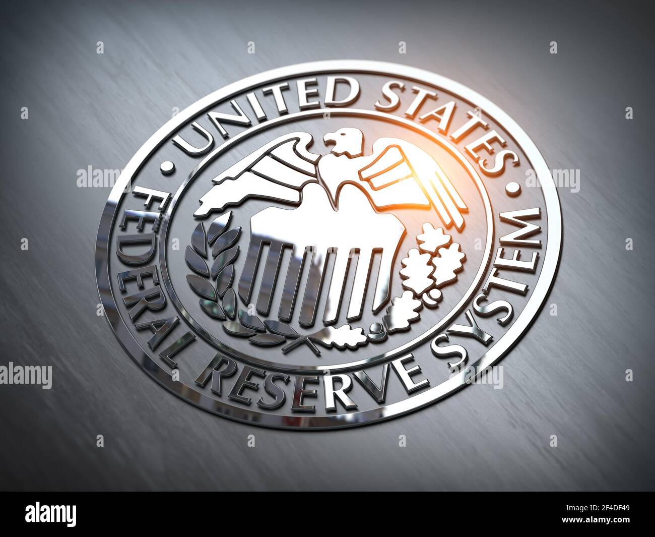 FED federal reserve of USA sybol and sign. 3d illustration Stock Photo ...