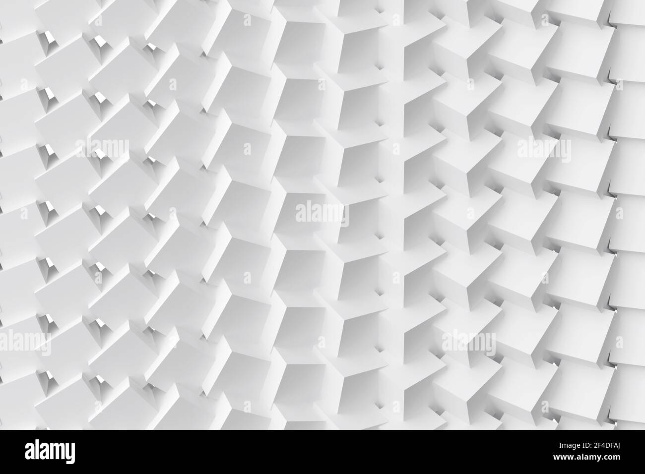 Abstract background. White boxes pattern. 3d image Stock Photo - Alamy