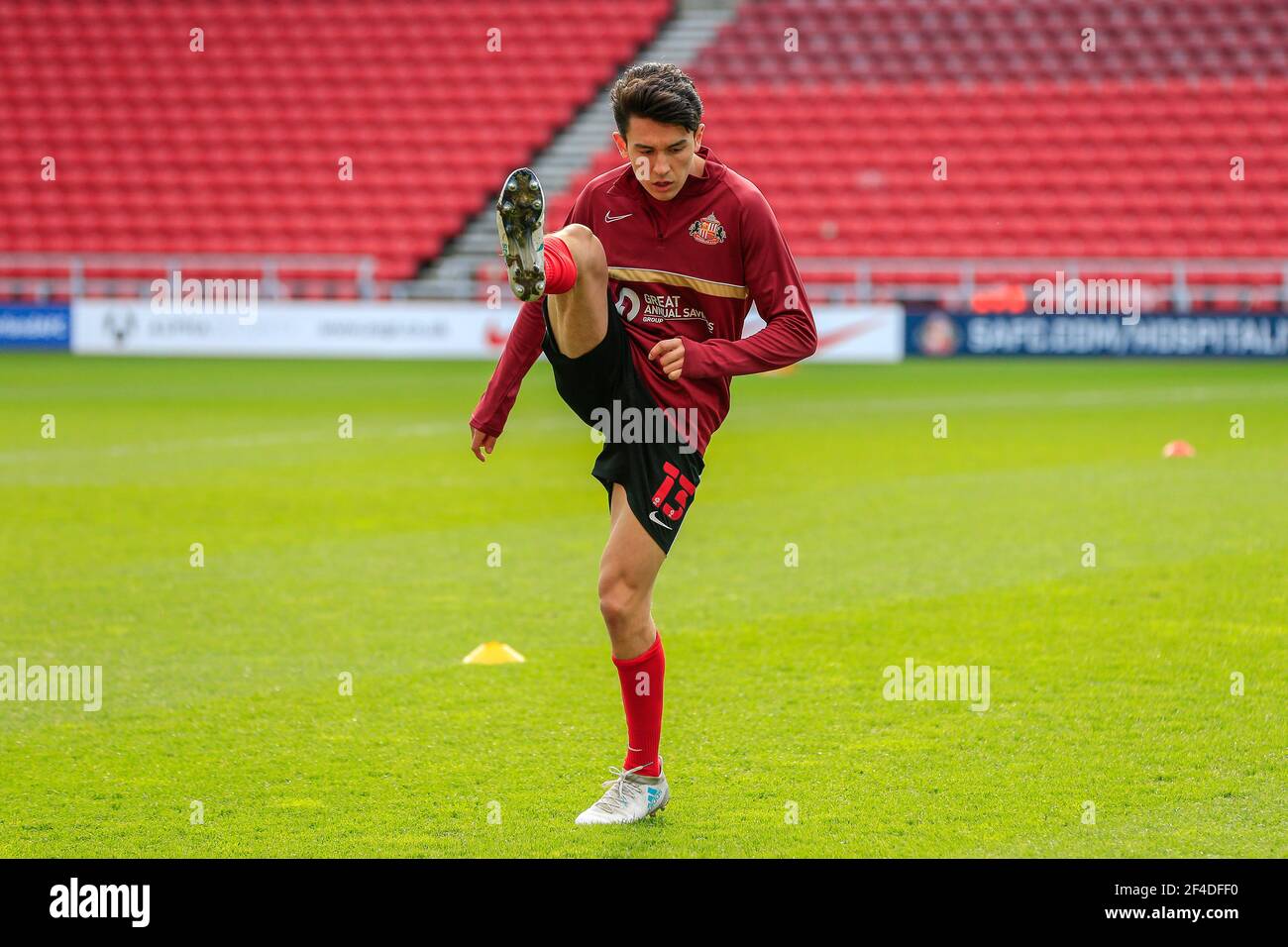 Sunderland, UK. 20th Mar, 2021. Luke O'Nien #13 of Sunderland during ...