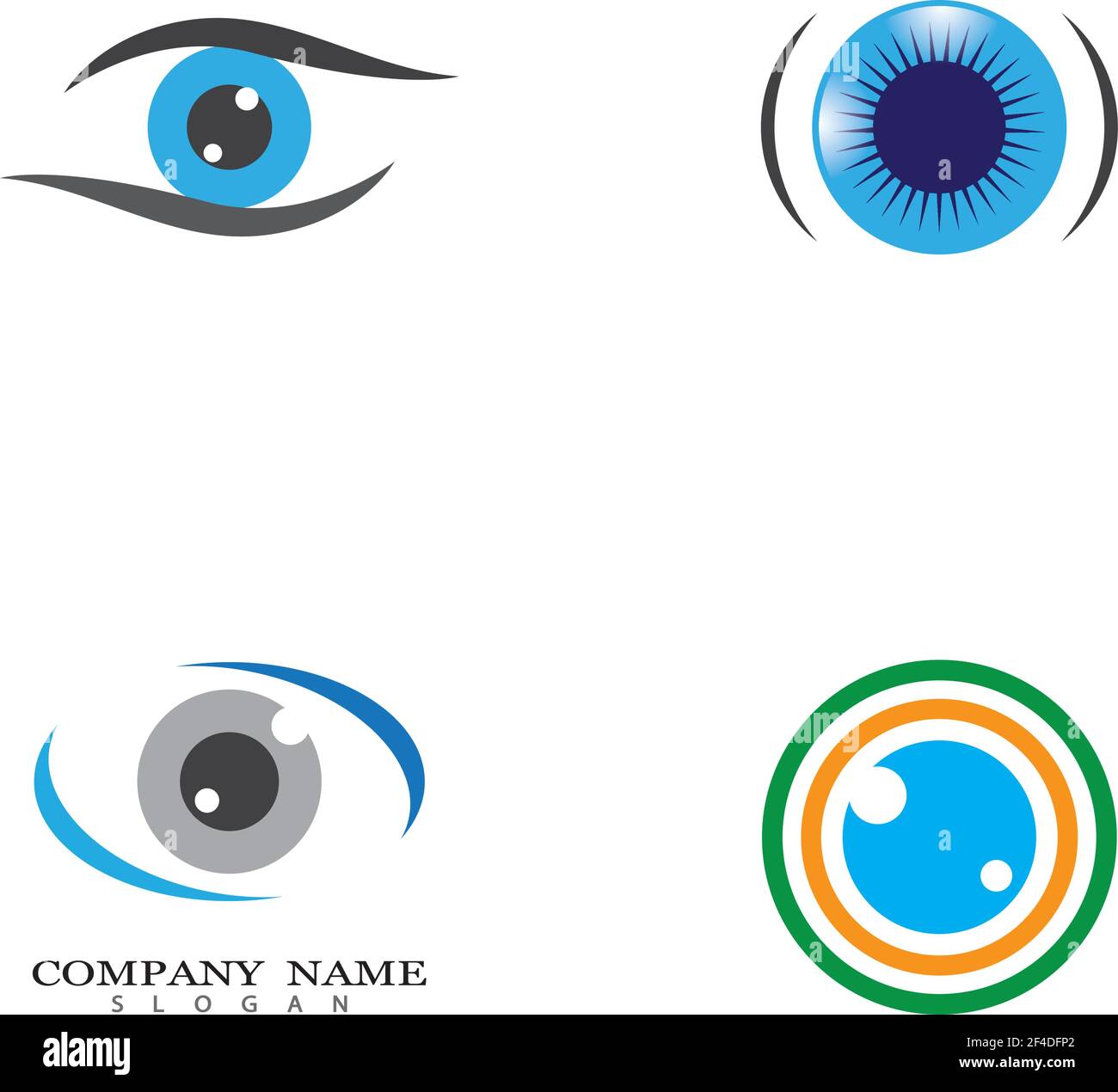 Branding identity corporate eye care vector logo design Stock Vector ...