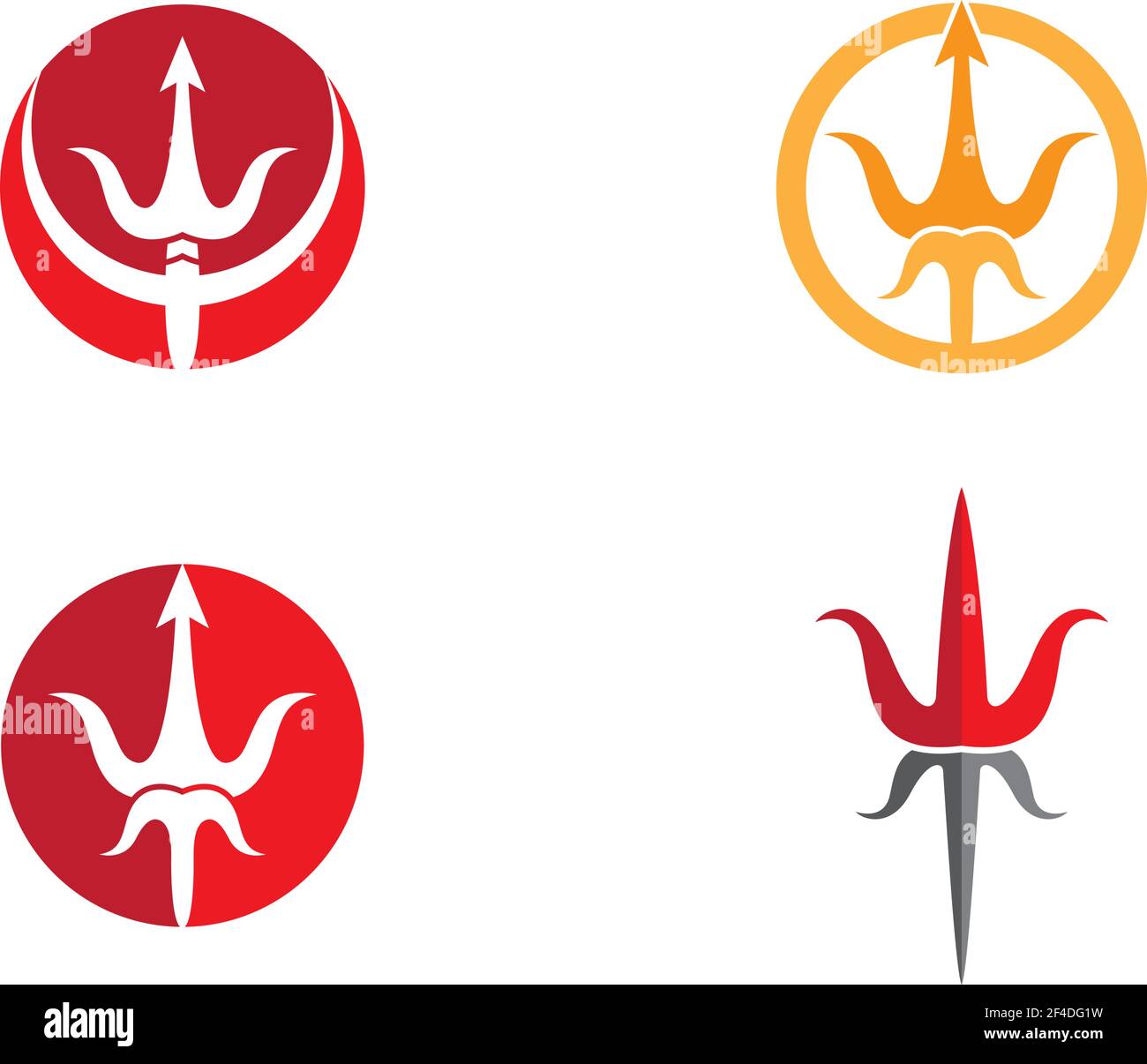 Trident logo template vector icon illustration design Stock Vector ...