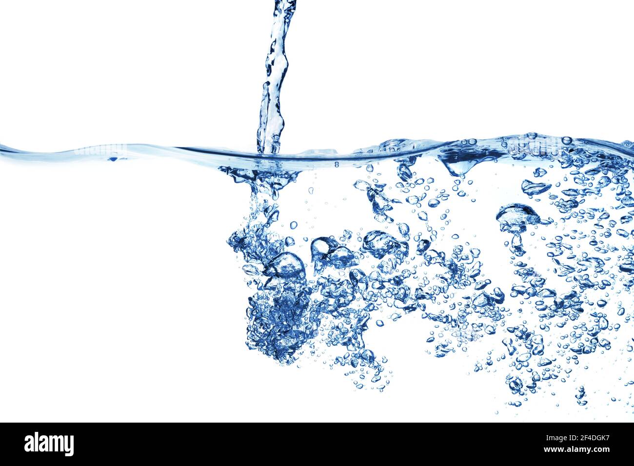 Clear water surface with ripple and bubble Stock Photo - Alamy