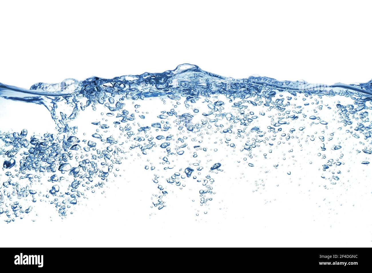 Clear water surface with ripple and bubble Stock Photo - Alamy