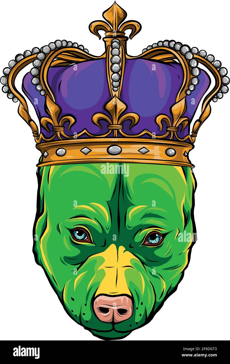 King Dog vector illustration on white background Stock Vector Image ...