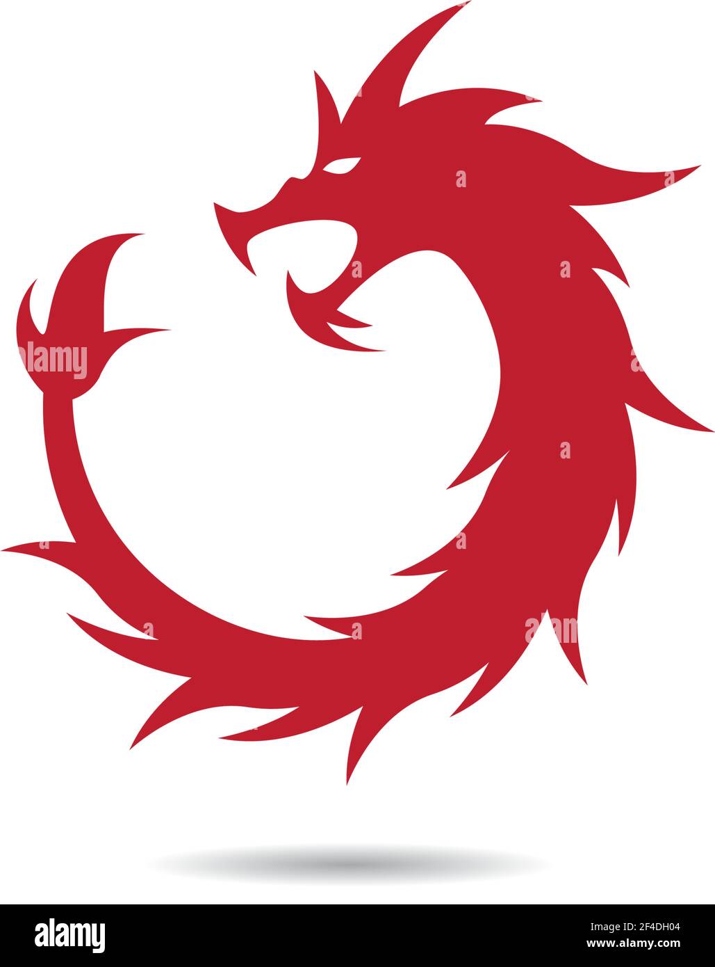 Dragon head logo template vector icon illustration Stock Vector Image ...