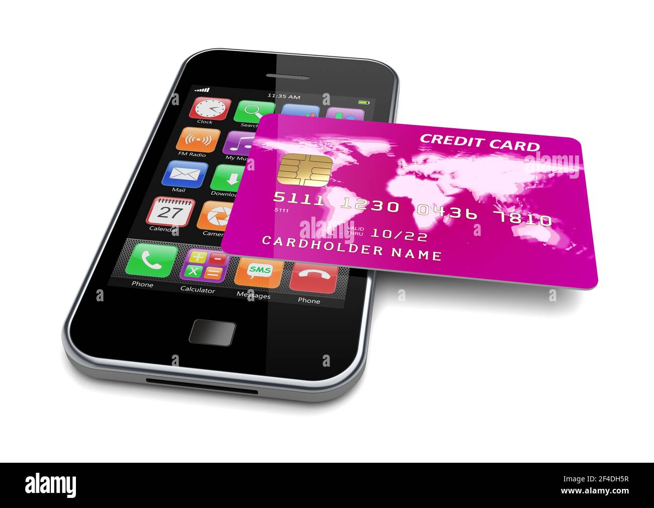 Shopping smartphone digital payment Cut Out Stock Images & Pictures - Alamy