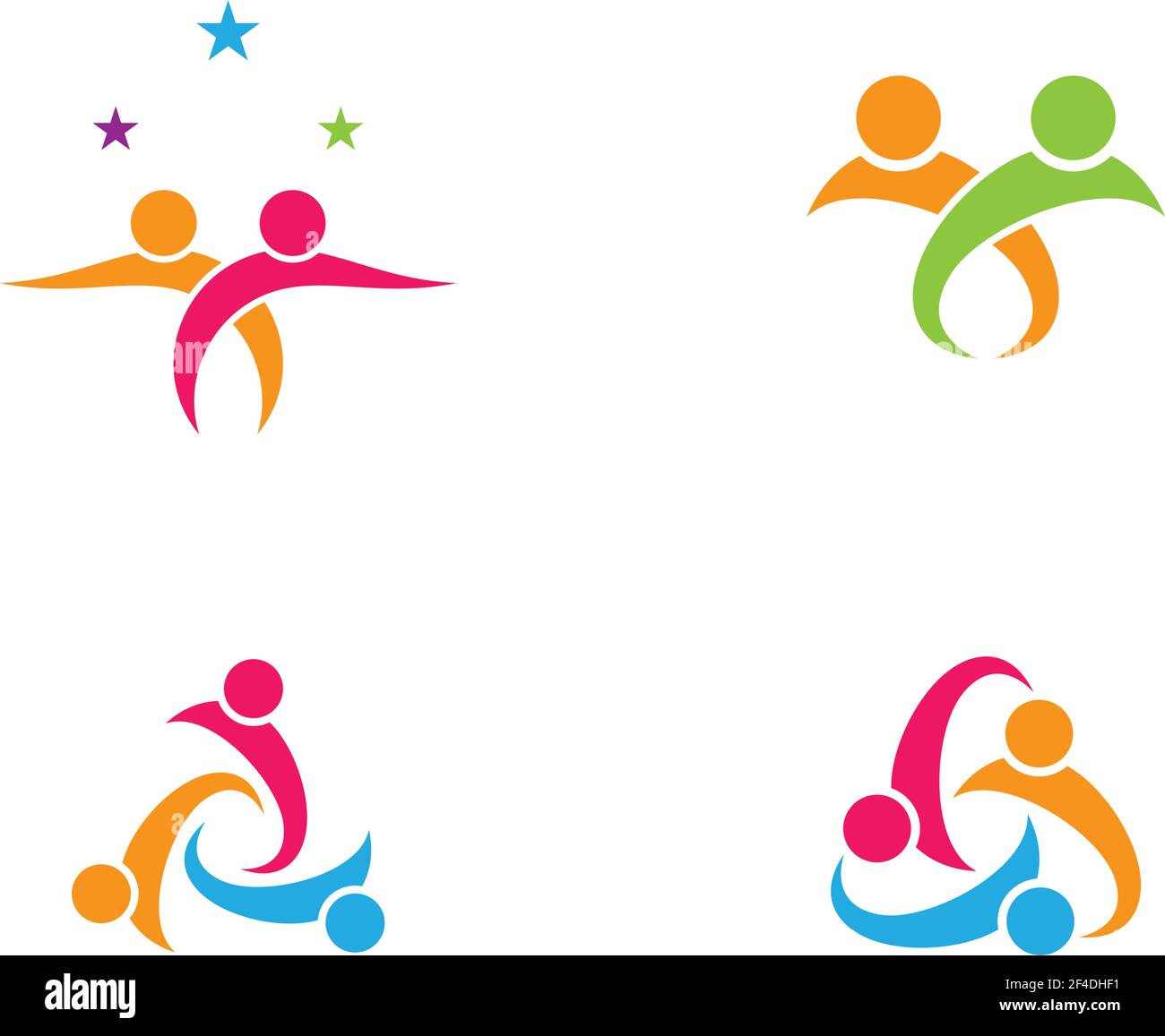 Adoption and community care logo template vector icon illustration ...
