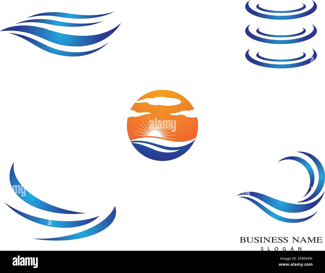 Water wave logo vector icon illustration design Stock Vector Image ...