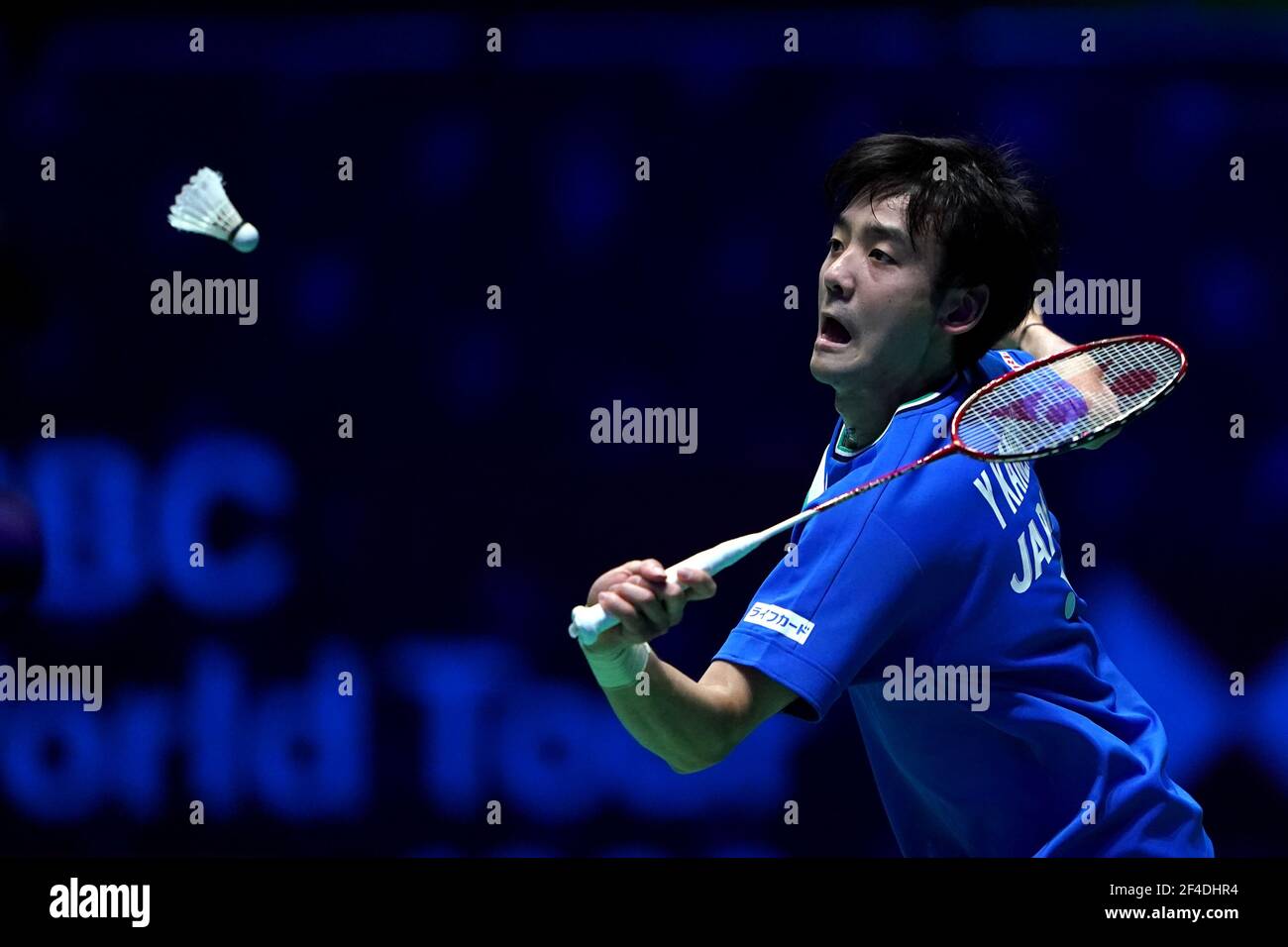 Japan's Yuki Kaneko in action during his match against Malaysia's Chan ...