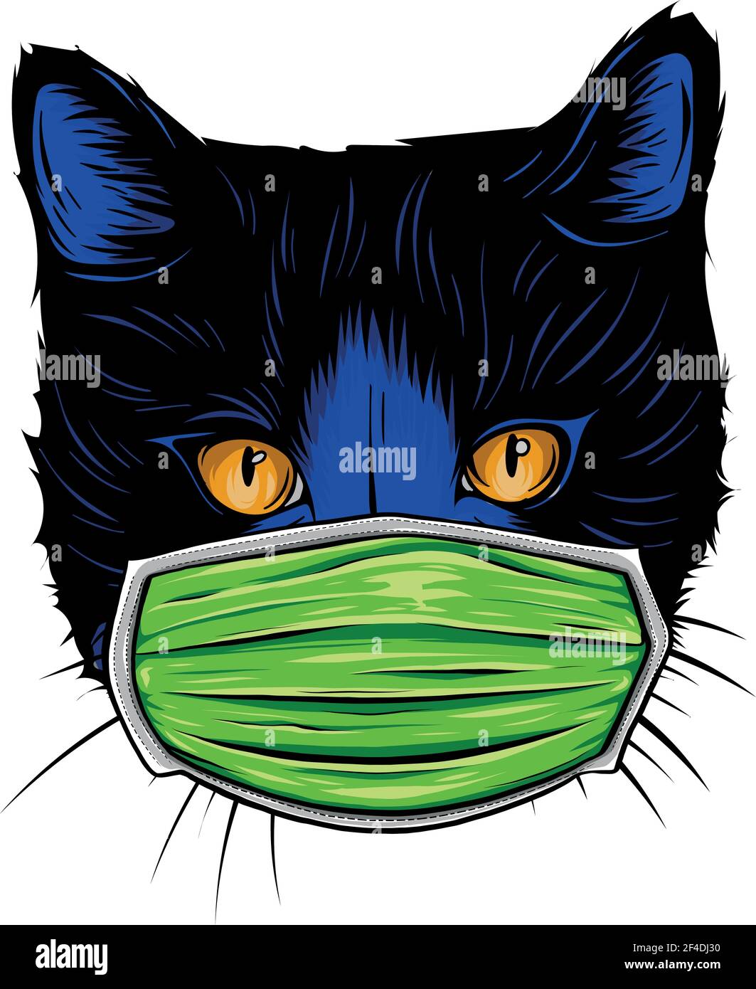 head cat with mask Protection for virus Stock Vector Image & Art - Alamy
